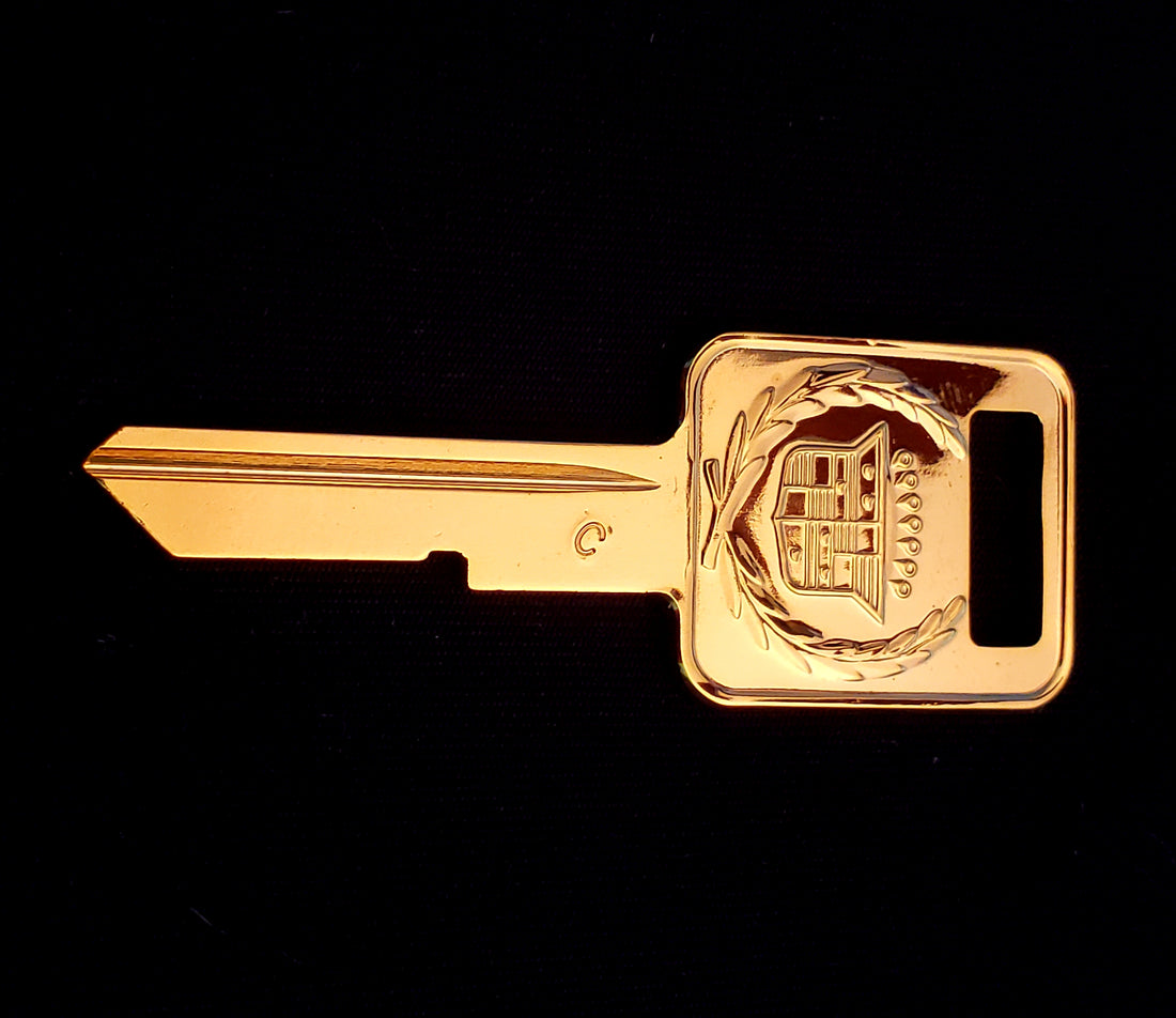 Cadillac Gold C Ignition Key for all 68, 72, 76, 80 & some 87-90 ...